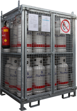 Opslag gasflessen : Rijngas BV | Uw propaanspecialist!